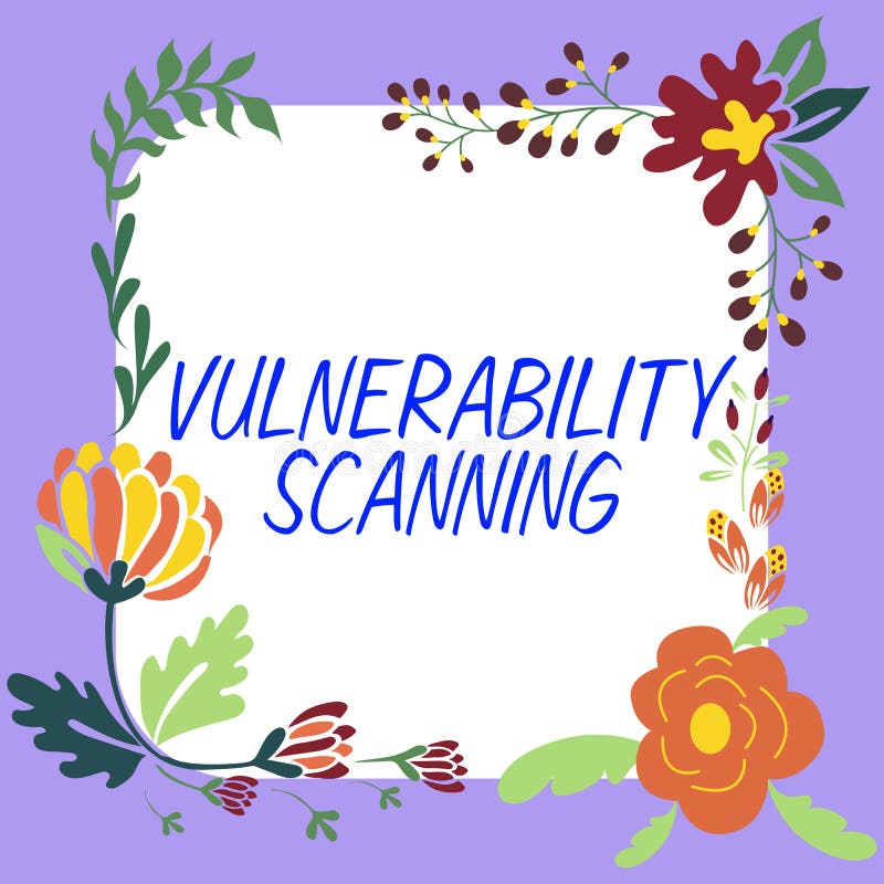 Sign Displaying Vulnerability Scanning. Business Showcase Defining ...
