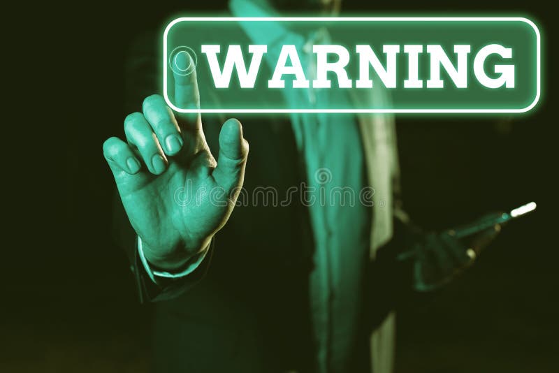 Handwriting Text Warning. Concept Meaning Statement or Event that ...