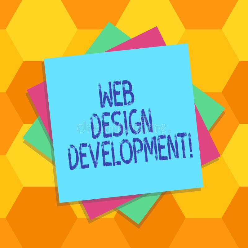 Handwriting Text Web Design Development. Concept Meaning Developing ...