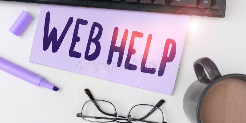 Handwriting Text Web Help. Business Concept Procedural or Reference ...