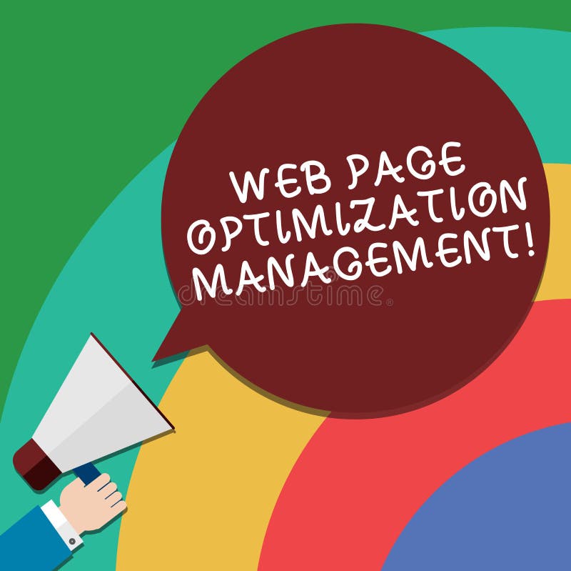 Handwriting Text Web Page Optimization Management. Concept Meaning ...