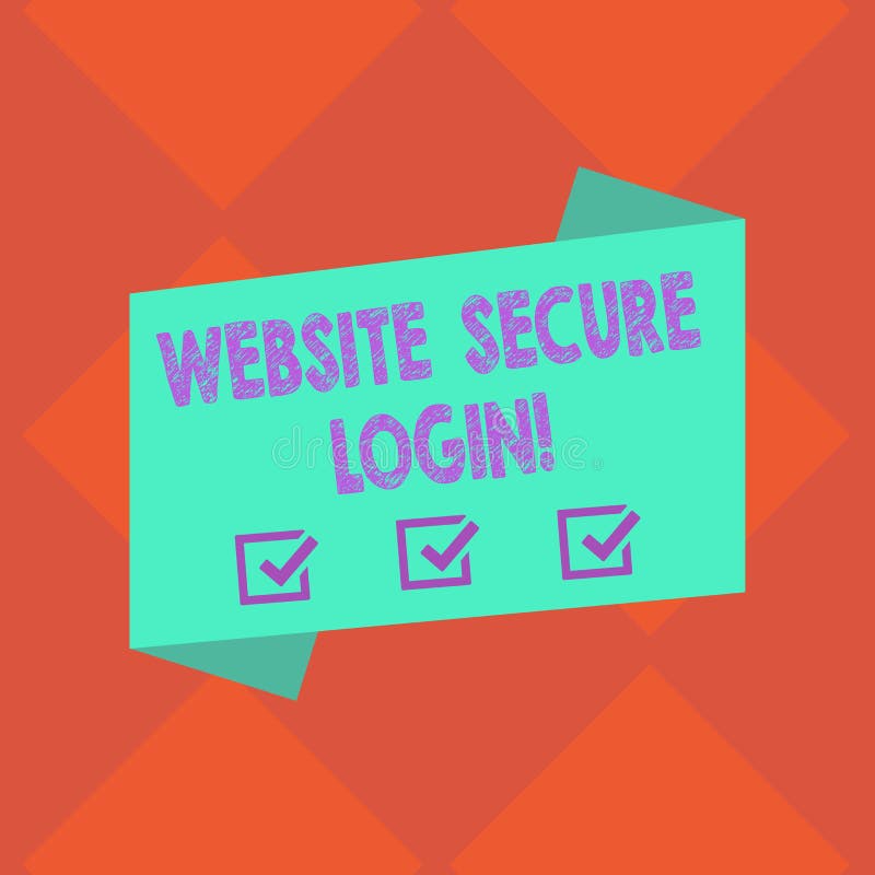 Handwriting Text Website Secure Login. Concept Meaning Uses SSL To ...