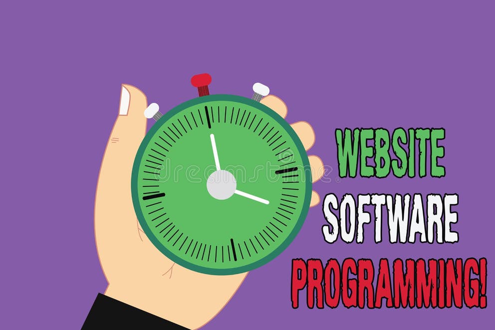 Handwriting Text Website Software Programming. Concept Meaning Coding ...