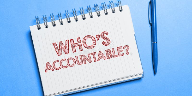Conceptual Display Who S Accountable. Business Overview Answerable for ...