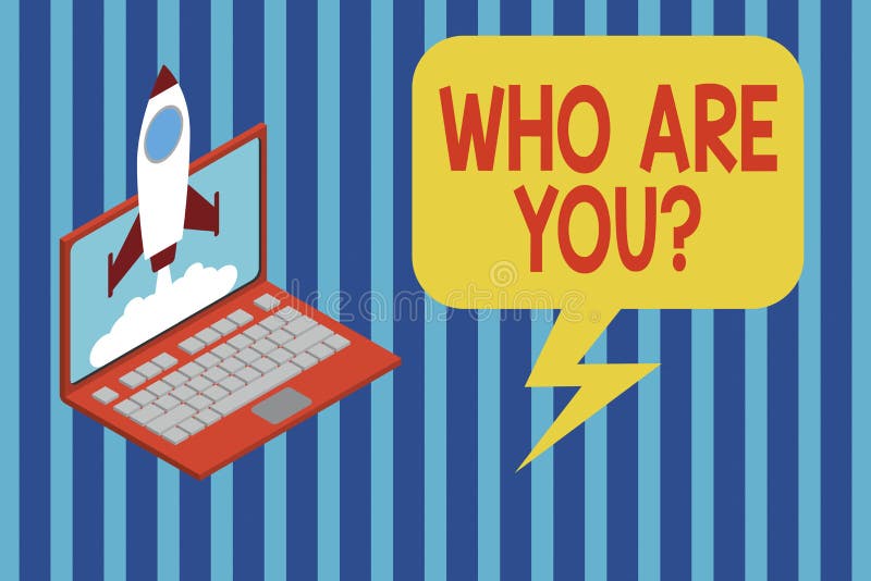 Handwriting Text Who are You Question. Concept Meaning Asking about ...