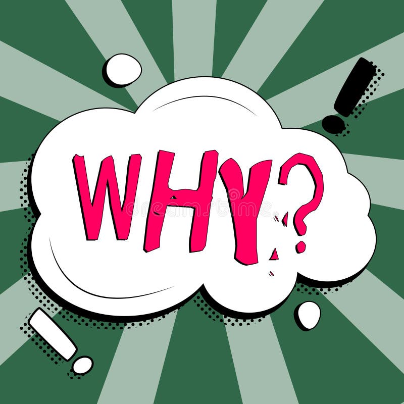 Handwriting Text Why. Concept Meaning Asking for What Reason and ...