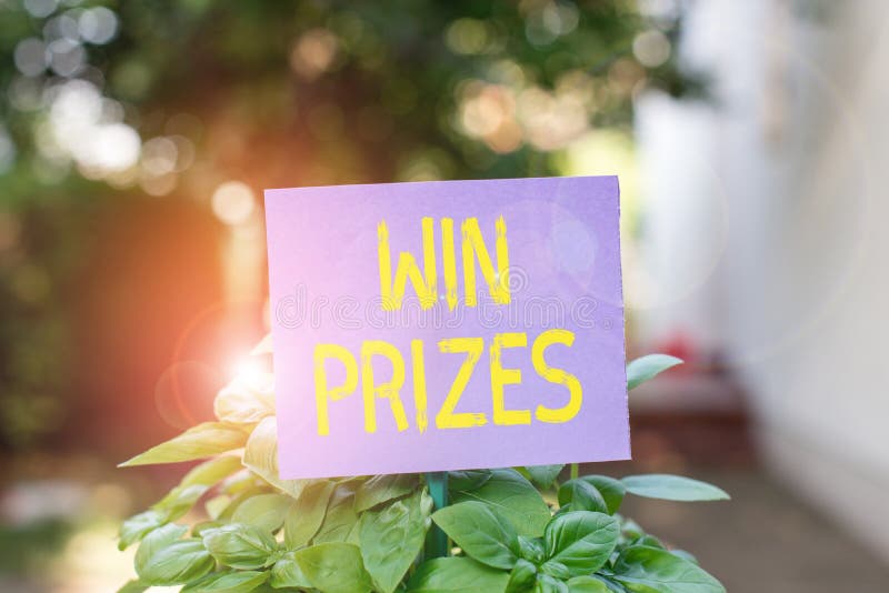 Handwriting Text Win Prizes. Concept Meaning Something Given for ...