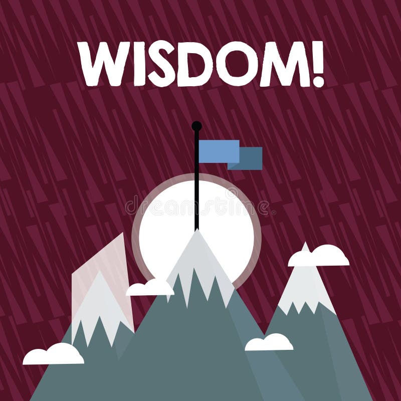 Handwriting Text Wisdom. Concept Meaning Quality Having Experience ...