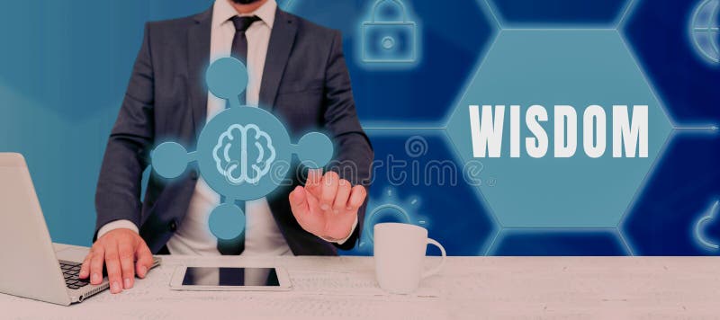 Handwriting Text Wisdom. Internet Concept Body of Knowledge and ...