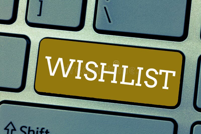 Handwriting Text Wishlist. Concept Meaning List of Desired but Often ...
