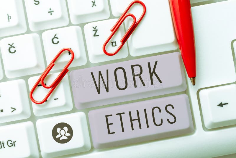 Handwriting Text Work Ethics. Business Idea a Set of Values Centered on ...