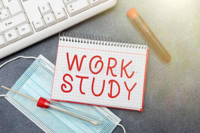 Handwriting Text Work Study. Conceptual Photo College Program that ...