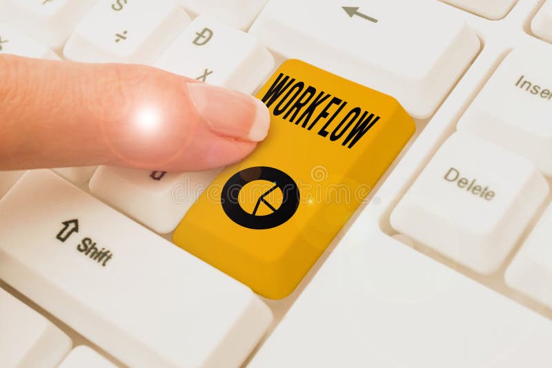 Handwriting Text Workflow. Word Written on Series of Activities or ...