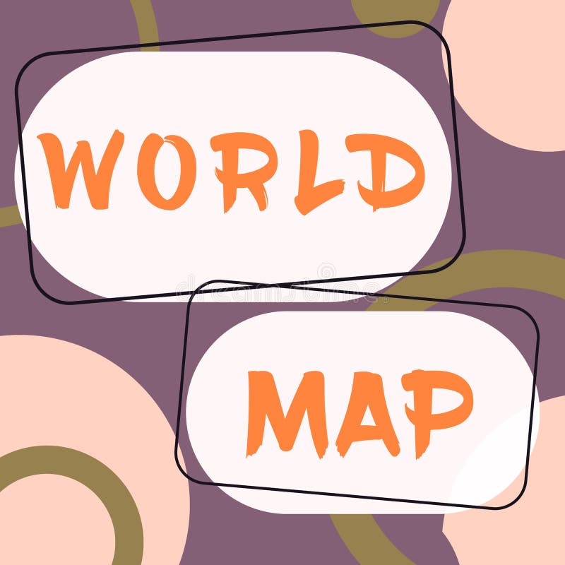 Handwriting Text World Map. Word Written on a Diagrammatic ...