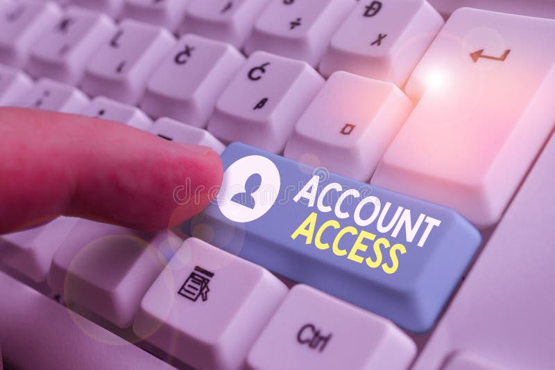 Handwriting Text Writing Account Access. Concept Meaning Having ...