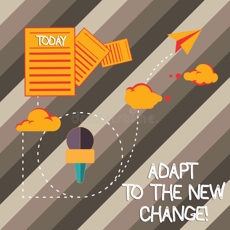 Handwriting Text Writing Adapt To the New Change. Concept Meaning Get ...