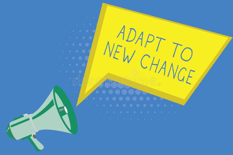 Handwriting Text Writing Adapt To New Change. Concept Meaning Get Used ...