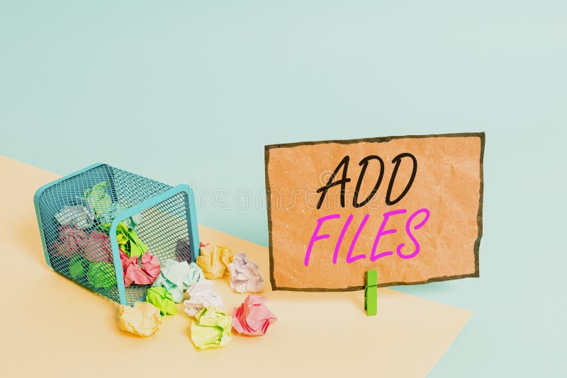 Handwriting Text Writing Add Files. Concept Meaning To Put More ...