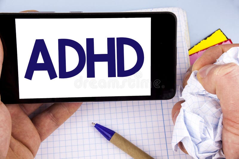 Handwriting Text Writing Adhd. Concept Meaning Learning Made Easier for ...
