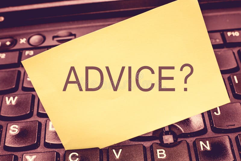 Handwriting Text Writing Advice Question. Concept Meaning Give Guidance ...