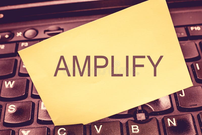 Handwriting Text Writing Amplify. Concept Meaning Make Something Bigger ...