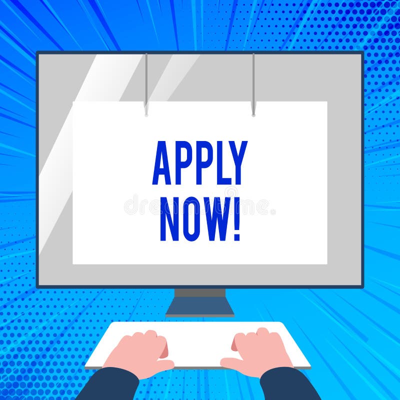 Handwriting Text Writing Apply Now. Concept Meaning Request Something ...