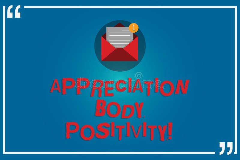 Handwriting Text Writing Appreciation Body Positivity. Concept Meaning ...