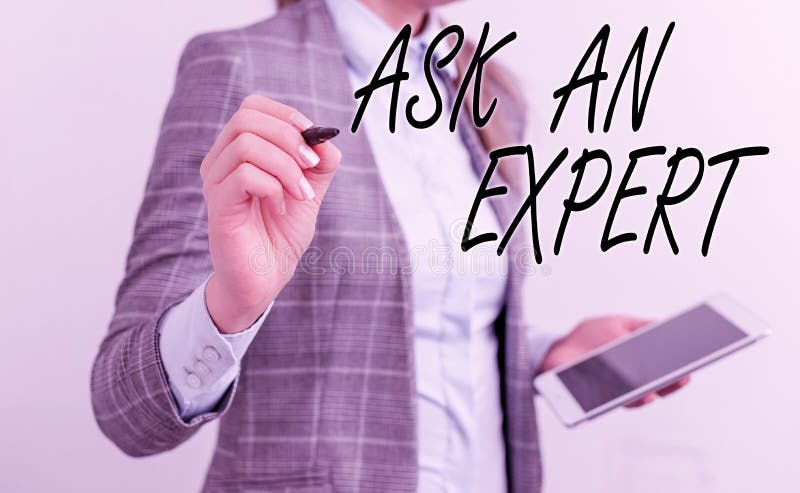 Handwriting Text Writing Ask an Expert. Concept Meaning Consult Someone ...