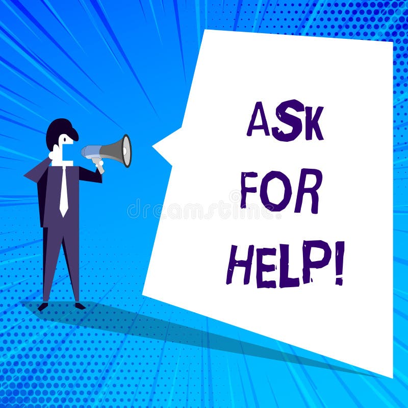Handwriting Text Writing Ask for Help. Concept Meaning Request To ...