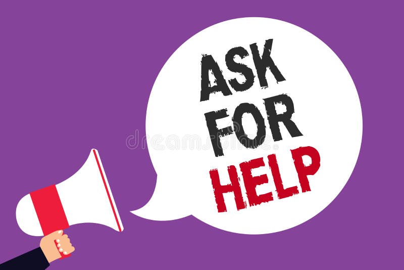 Handwriting Text Writing Ask for Help. Concept Meaning Request To ...