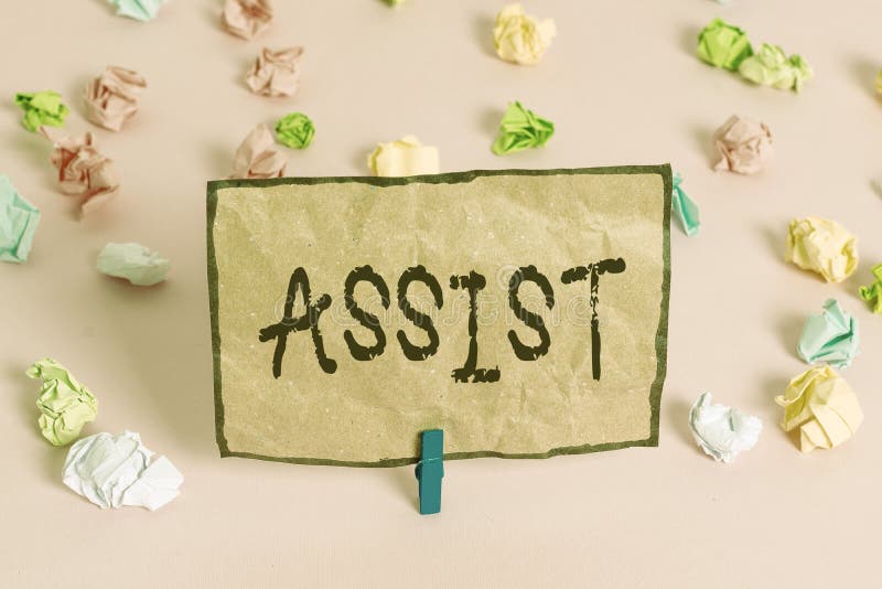 Handwriting Text Writing Assist. Concept Meaning Help Them To Do a Job ...