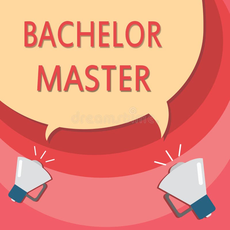 Handwriting Text Writing Bachelor Master. Concept Meaning an Advanced ...