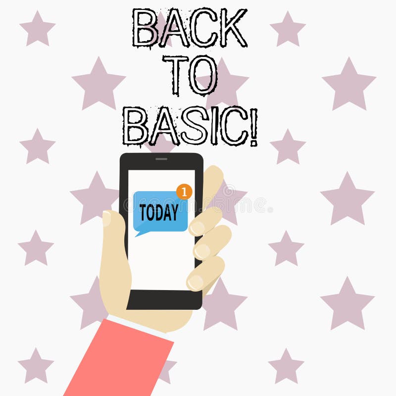 Handwriting Text Writing Back To Basic. Concept Meaning Return Simple ...