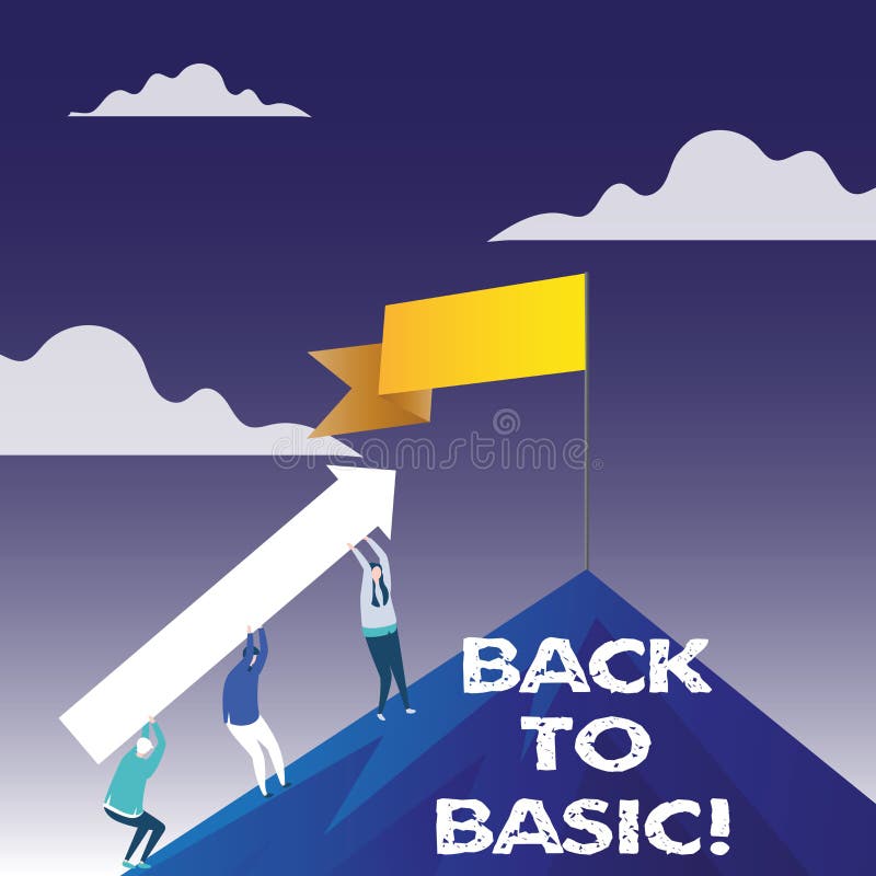 Handwriting Text Writing Back To Basic. Concept Meaning Return Simple ...