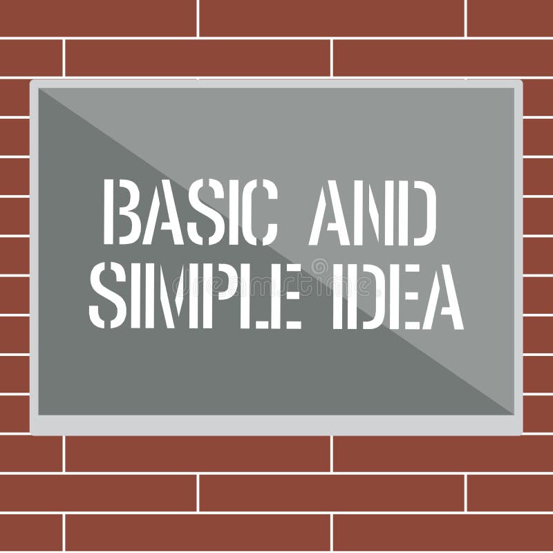 Handwriting Text Writing Basic and Simple Idea. Concept Meaning Plain ...