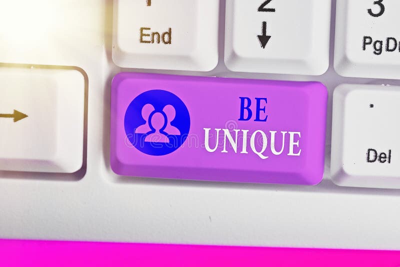 Handwriting Text Writing Be Unique. Concept Meaning Being the only One ...