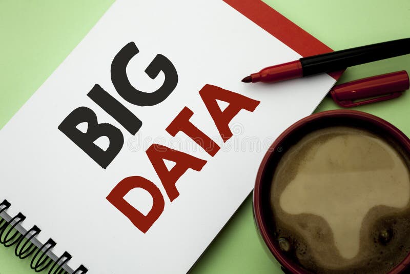 Handwriting Text Writing Big Data. Concept Meaning Huge Data ...