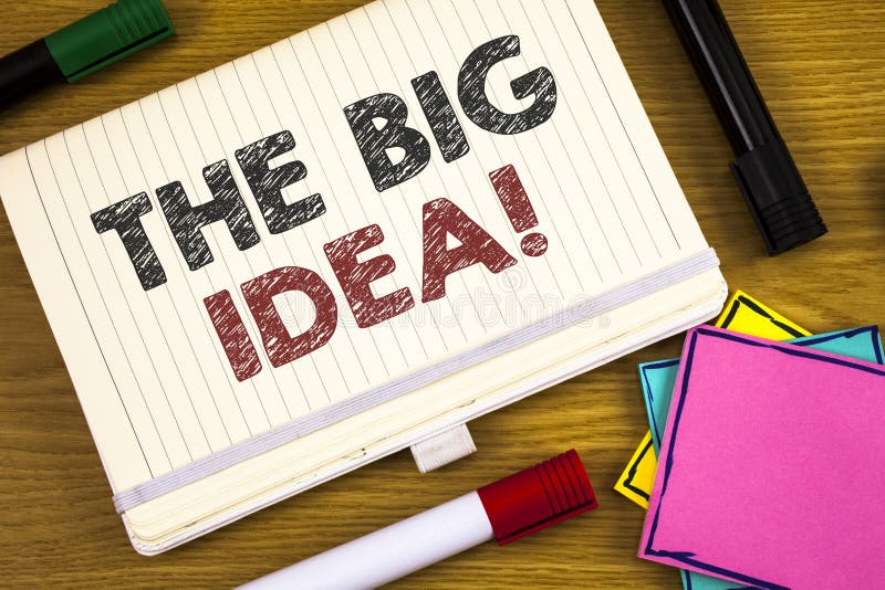 Handwriting Text Writing the Big Idea Motivational Call. Concept ...
