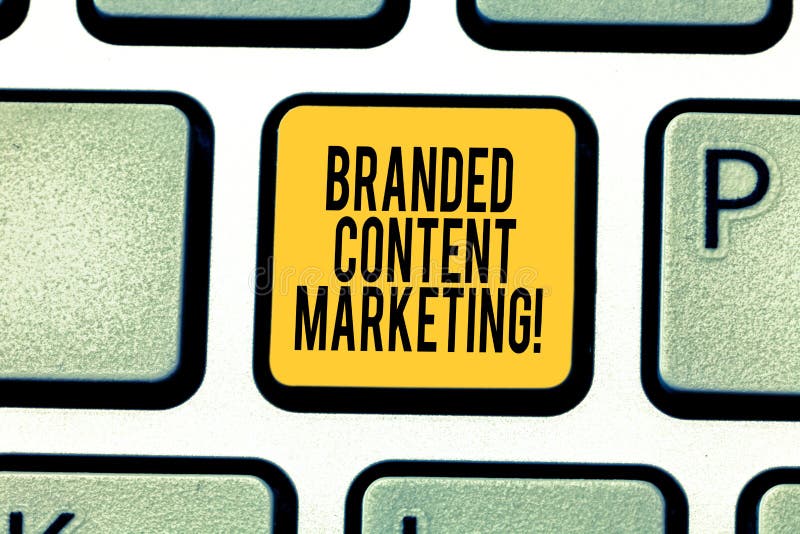 Handwriting Text Writing Branded Content Marketing. Concept Meaning ...