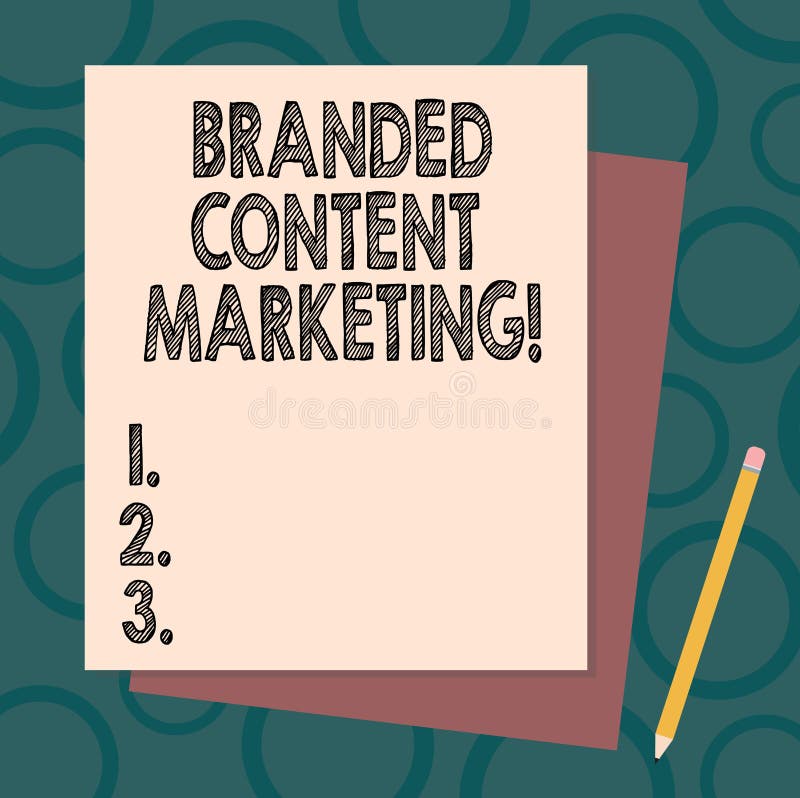 Handwriting Text Writing Branded Content Marketing. Concept Meaning ...