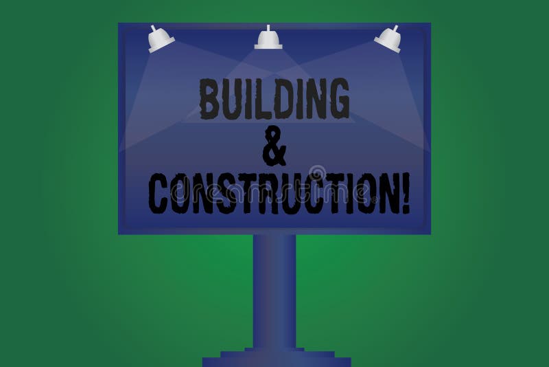 Handwriting Text Writing Building and Construction. Concept Meaning the ...