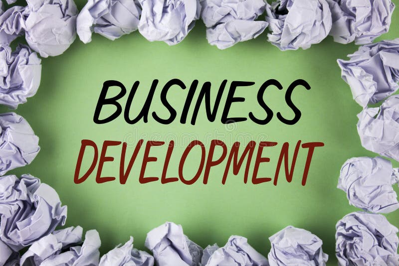 Handwriting Text Writing Business Development. Concept Meaning Develop ...