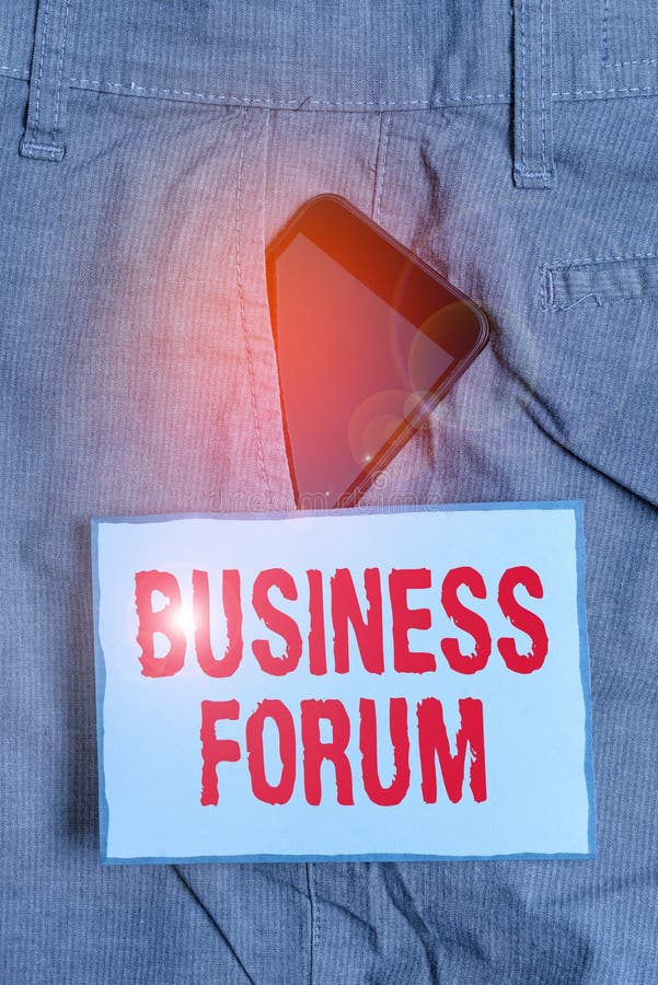 Handwriting Text Writing Business Forum. Concept Meaning Place in Which ...