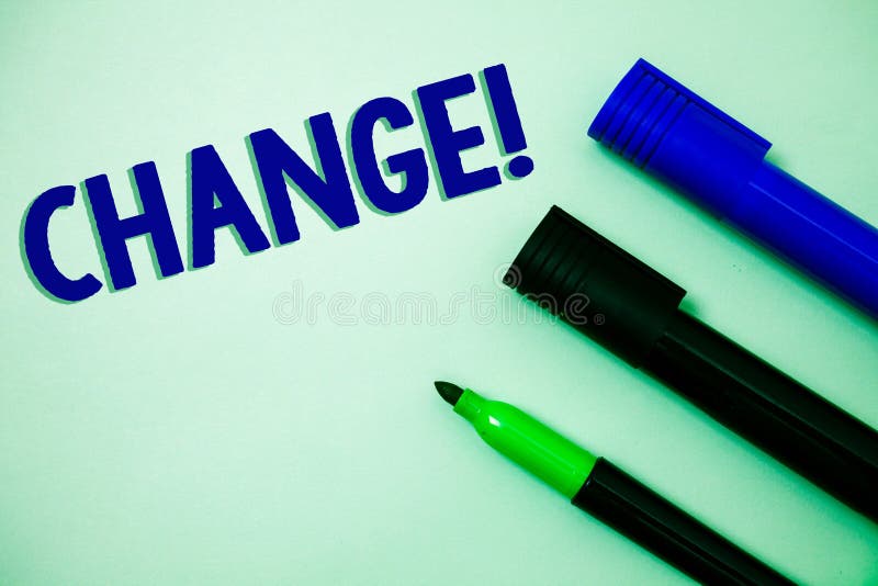 Handwriting Text Writing Change Call. Concept Meaning Alteration ...