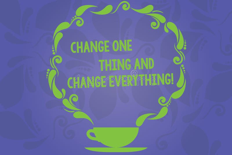 Handwriting Text Writing Change One Thing and Change Everything ...