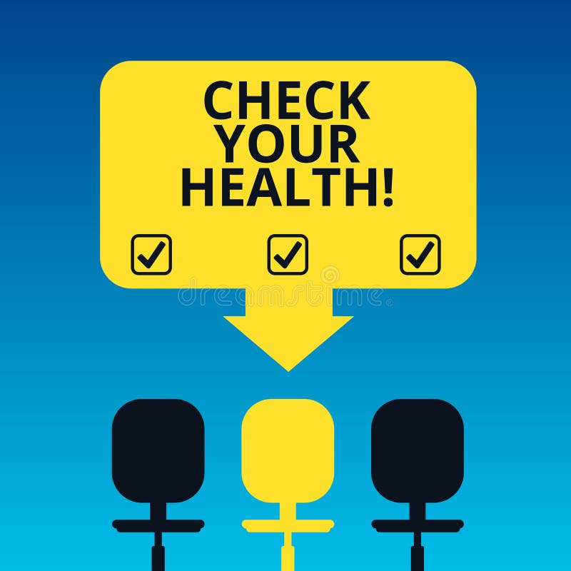 Handwriting Text Writing Check Your Health. Concept Meaning Physical ...