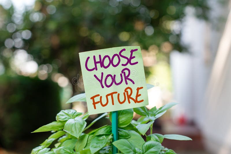 Handwriting Text Writing Choose Your Future. Concept Meaning Choices ...