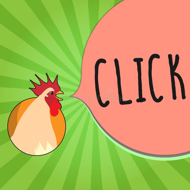 Handwriting Text Writing Click. Concept Meaning Act of Pressing a ...