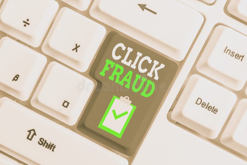 Handwriting Text Writing Click Fraud. Concept Meaning Practice of ... Handwriting Text Writing Click Fraud. Concept Meaning Practice of ...