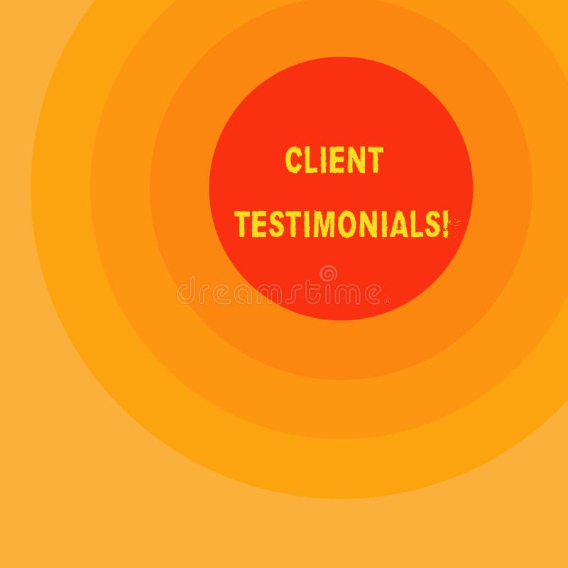Handwriting Text Writing Client Testimonials. Concept Meaning Customer ...